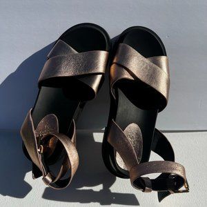 Shellys London | Shoes | Shellys London Pink Metallic Leatherblack ...